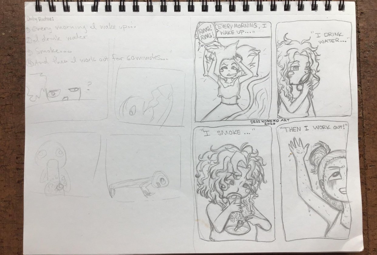 Daily Routine Diary Comic Skillshare Student Project Daily Routine Diary Comic Skillshare Student Project