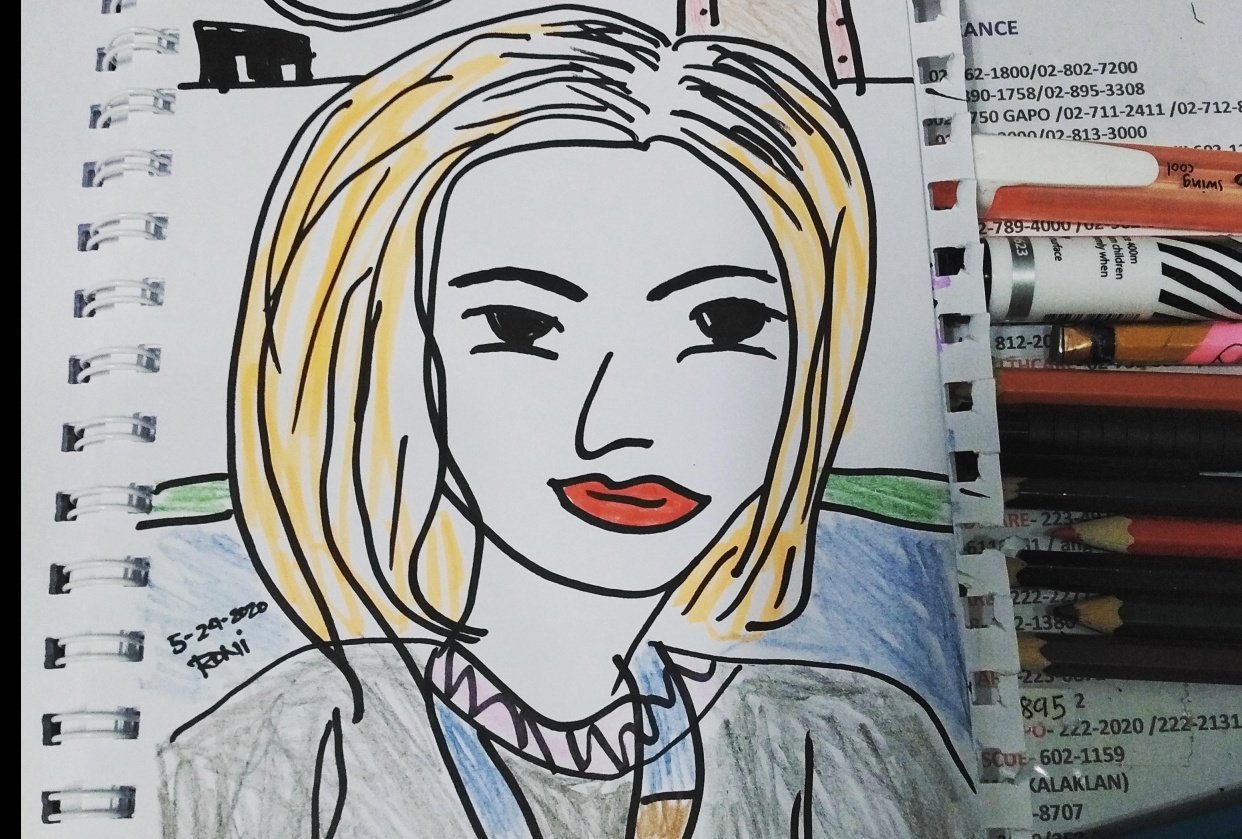 Less dominant hand self portrait | Skillshare Student Project