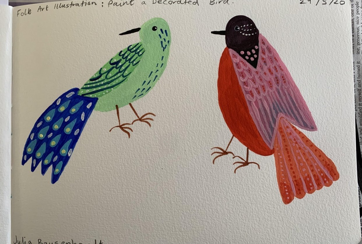 Gouache birds | Skillshare Student Project
