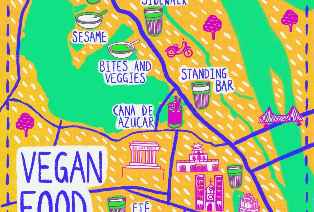 Vegan food map Hanoi | Skillshare Student Project