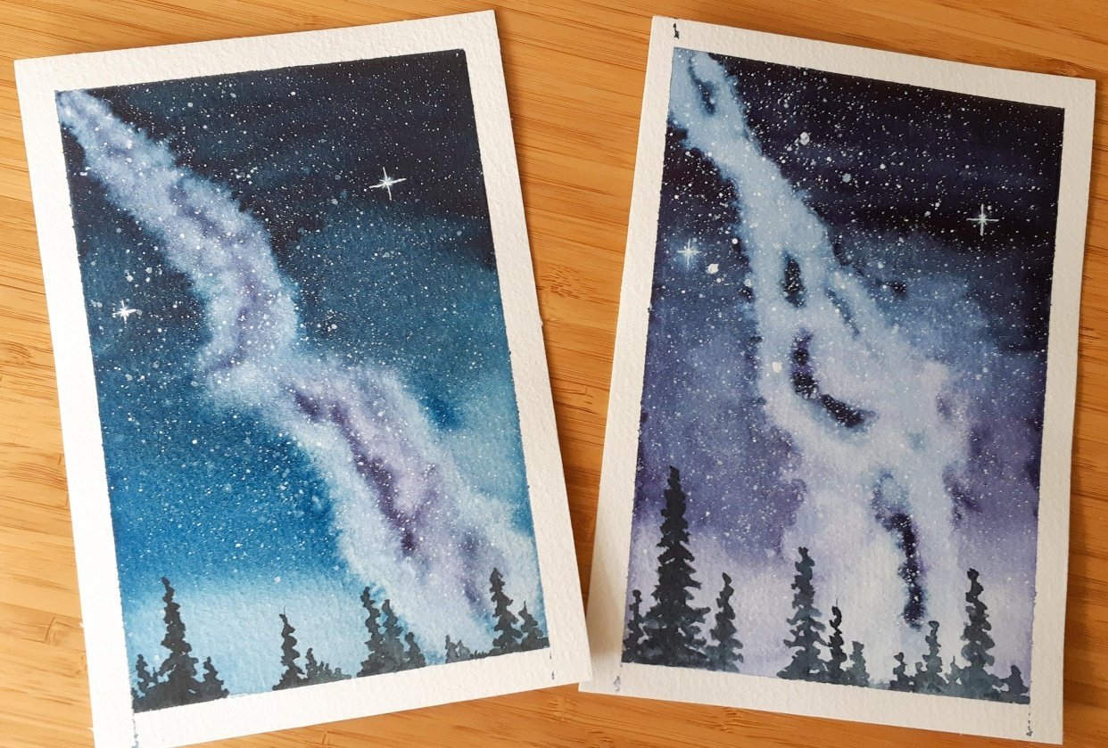 Watercolour Milky Way Night Sky | Skillshare Student Project