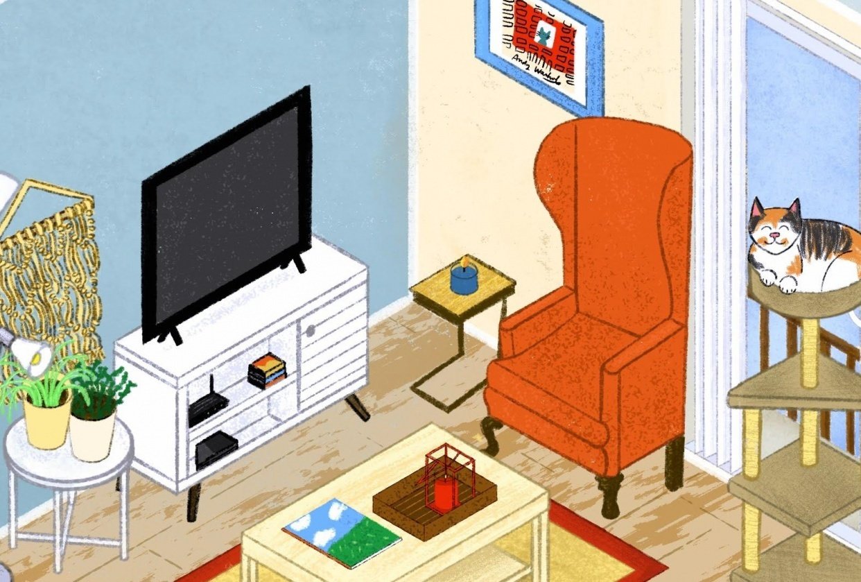 Isometric Living Room | Skillshare Student Project