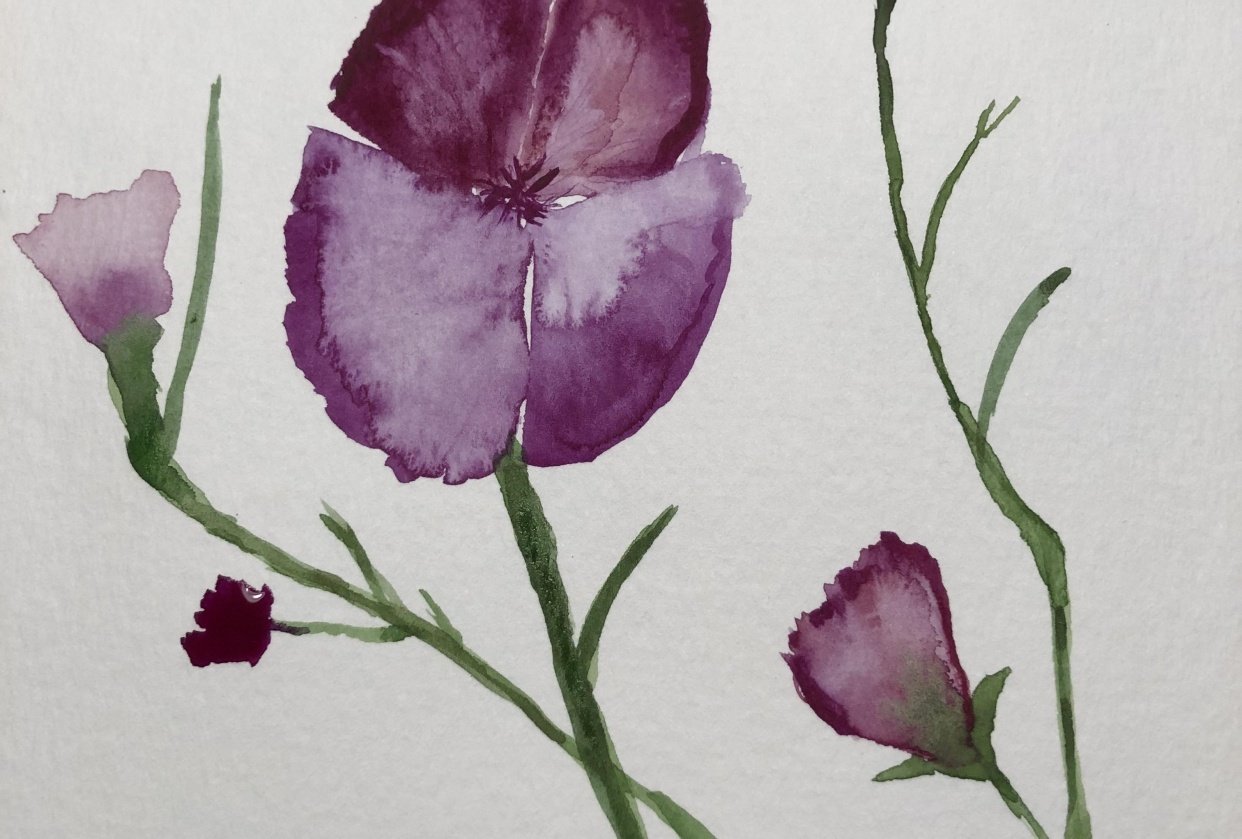 Flowers with sword brush | Skillshare Student Project