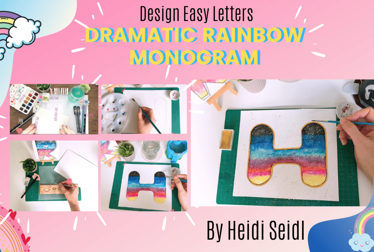 Dramatic Rainbow Monogram (Sample Project) | Skillshare Student Project