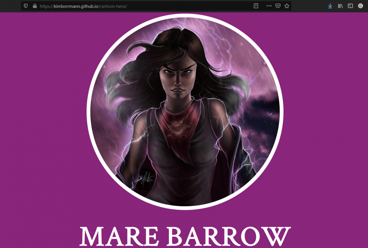 Website for Mare Barrow | Skillshare Student Project
