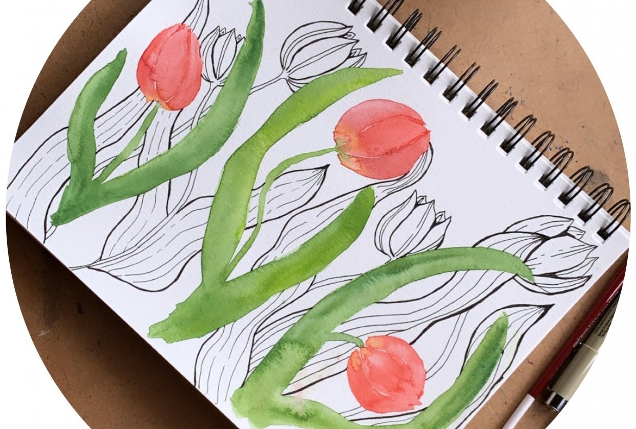 My Project for Welcome Spring in Your Botanical Sketchbook | Skillshare ...