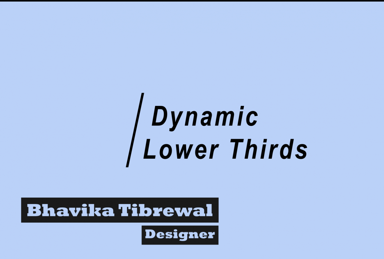 Lower Third Template | Skillshare Student Project