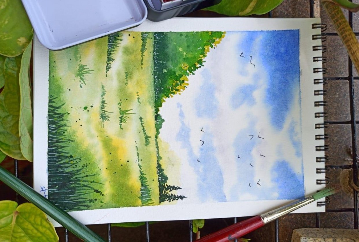 landscape painting | Skillshare Student Project