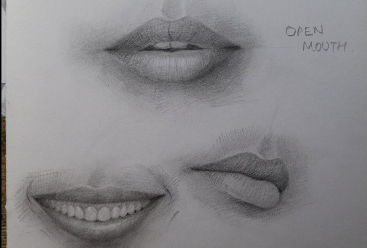 Drawing lips in different angles and features | Skillshare Student Project