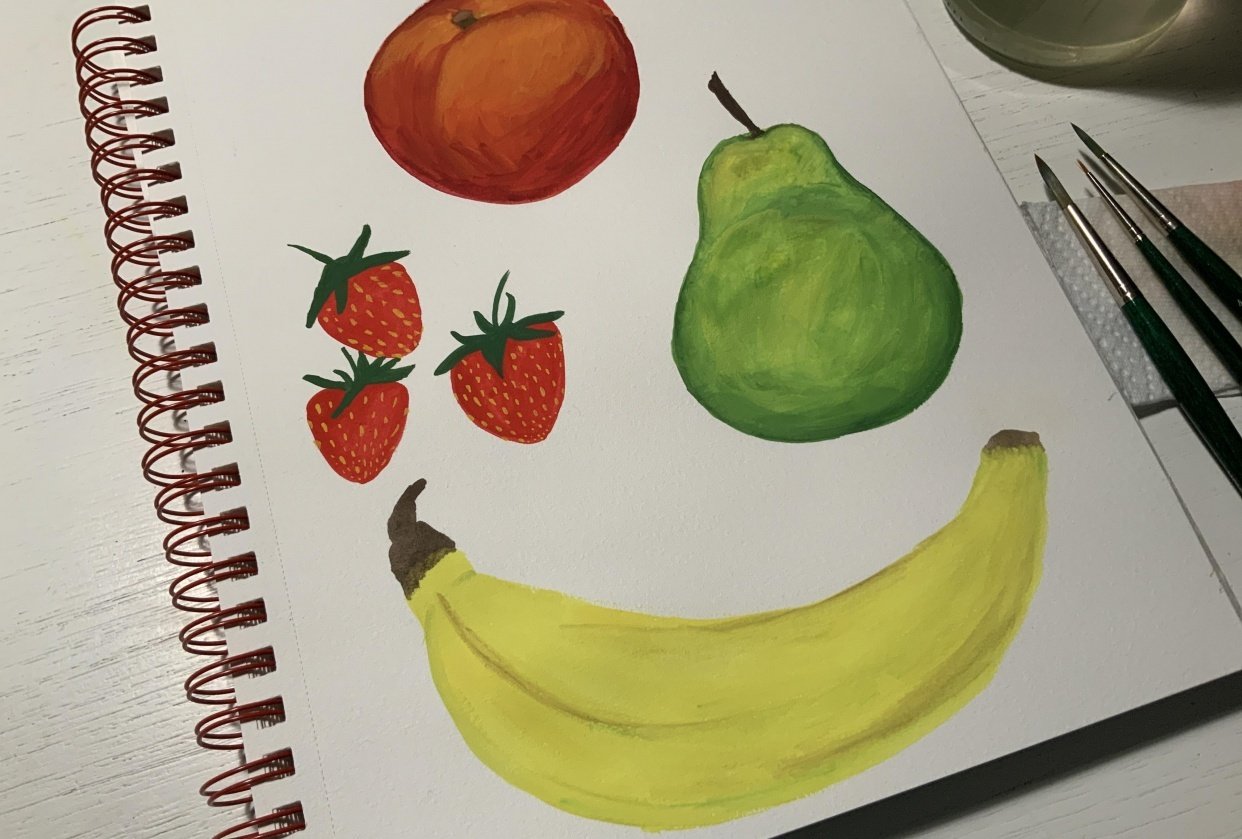 Gouache Fruits | Skillshare Student Project