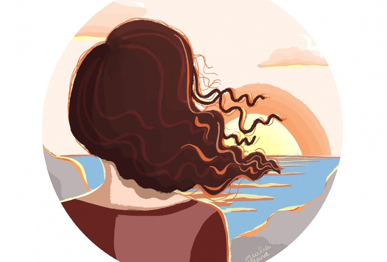 Fall Sunrise and girl composition | Skillshare Student Project