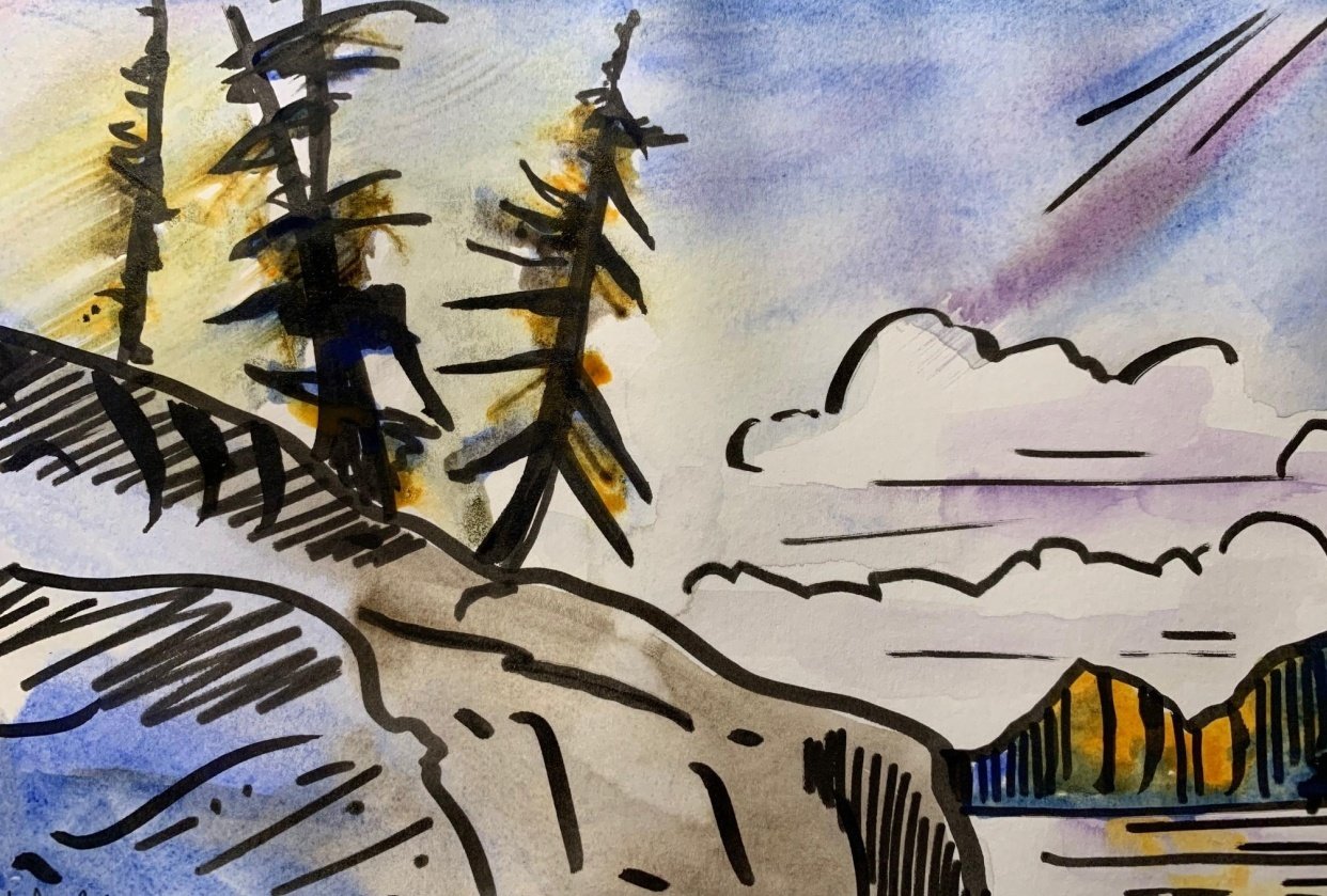 Let's go to the mountains in the distance | Skillshare Student Project