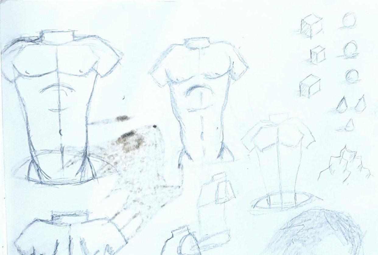 Male torso practise | Skillshare Student Project