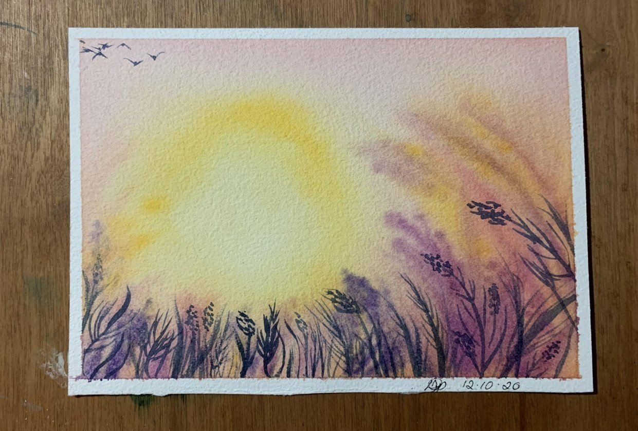 Watercolor Sunrise | Skillshare Student Project