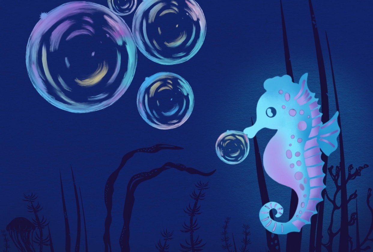 Bubbles under the sea | Skillshare Student Project