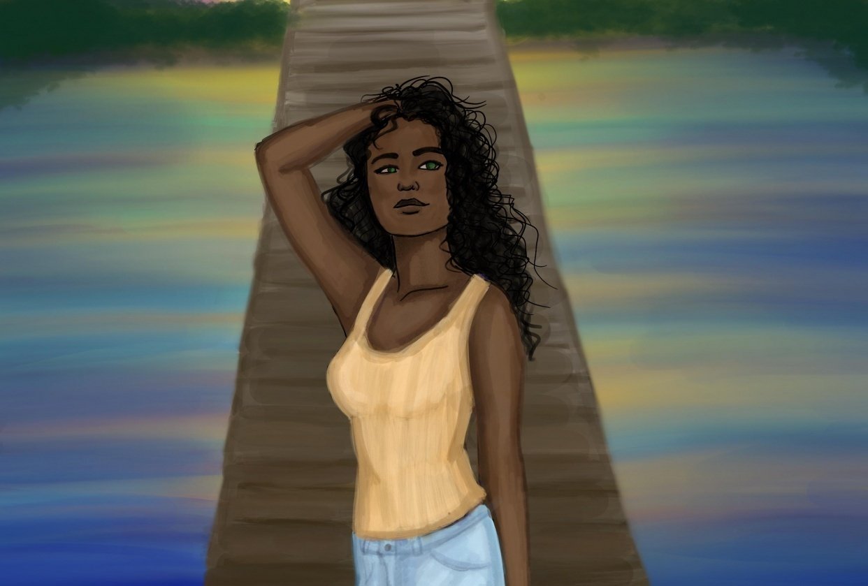 Incorporation of sunset in my own art! | Skillshare Student Project