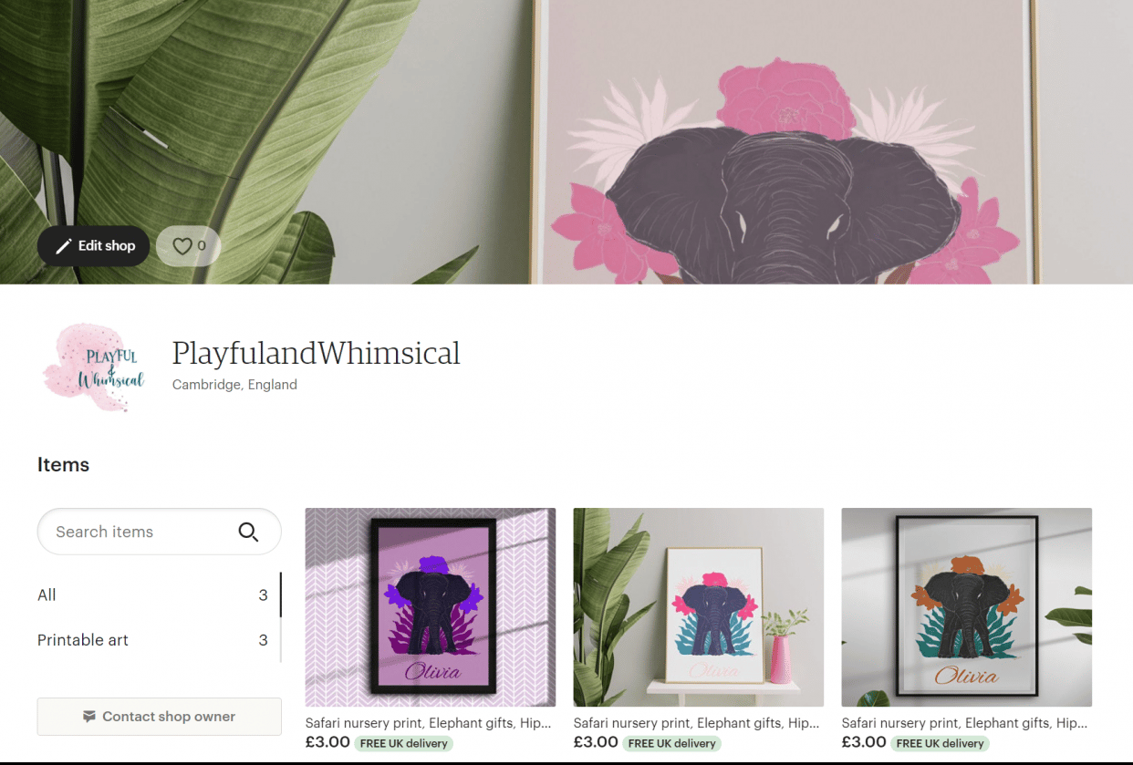 Playful and Whimsical Etsy shop | Skillshare Student Project