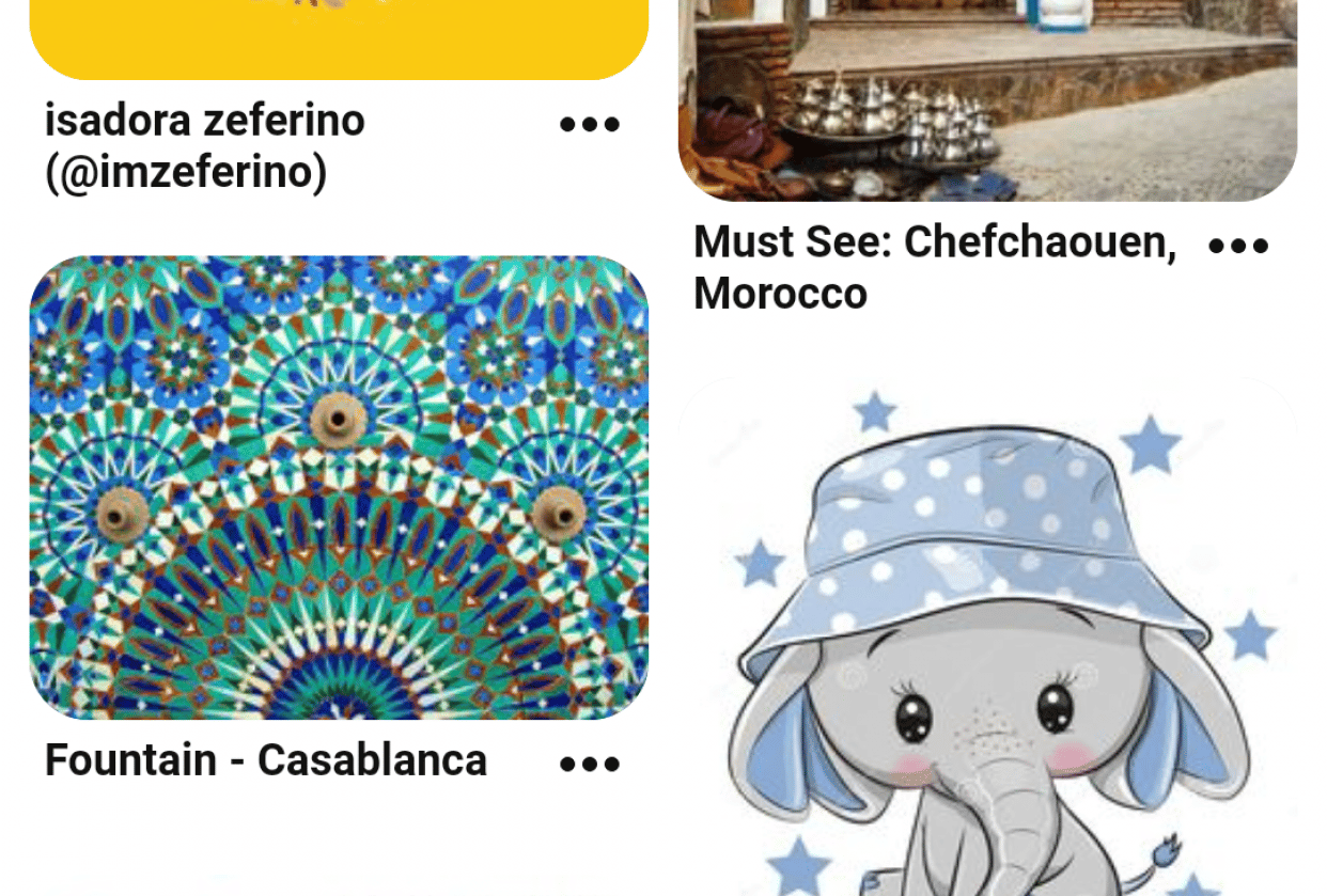 "Dream life"board with inspirational pics and other artists ...