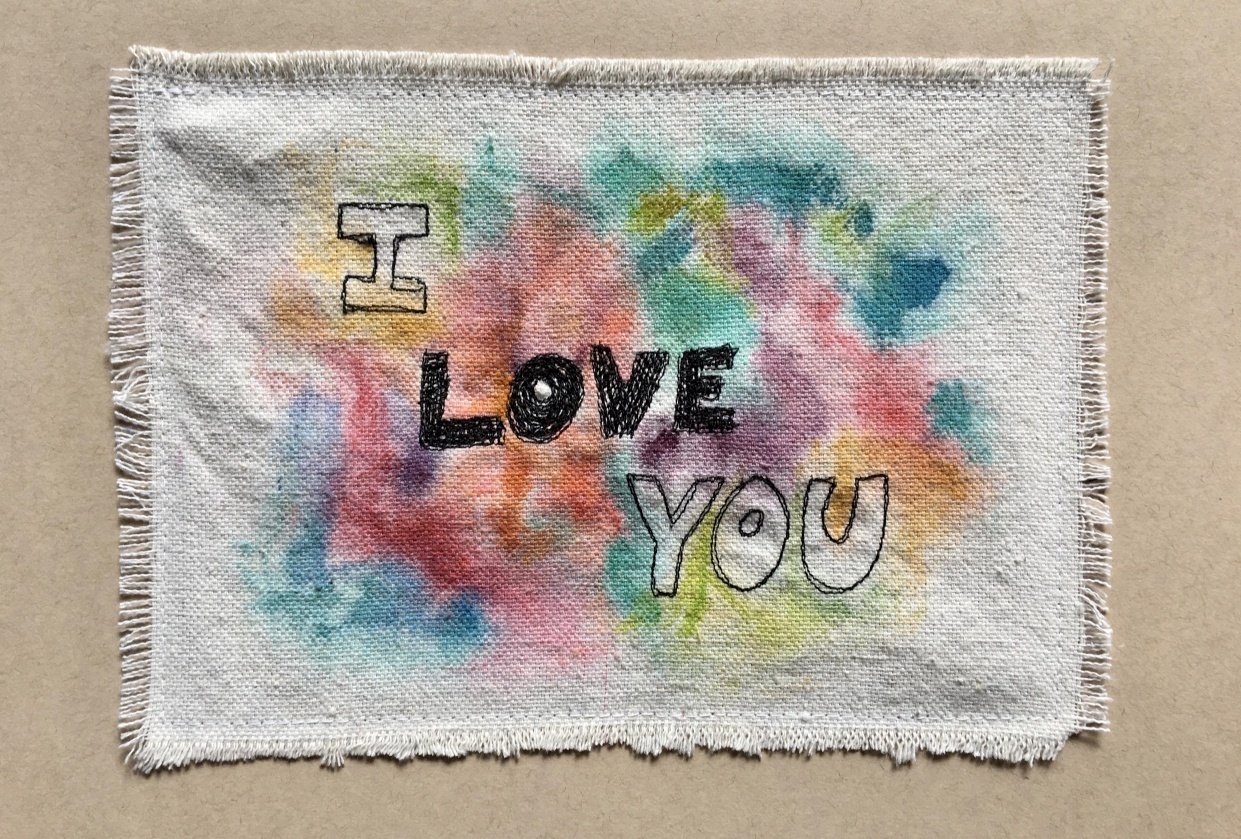 Free Motion Sewn Postcard | Skillshare Student Project