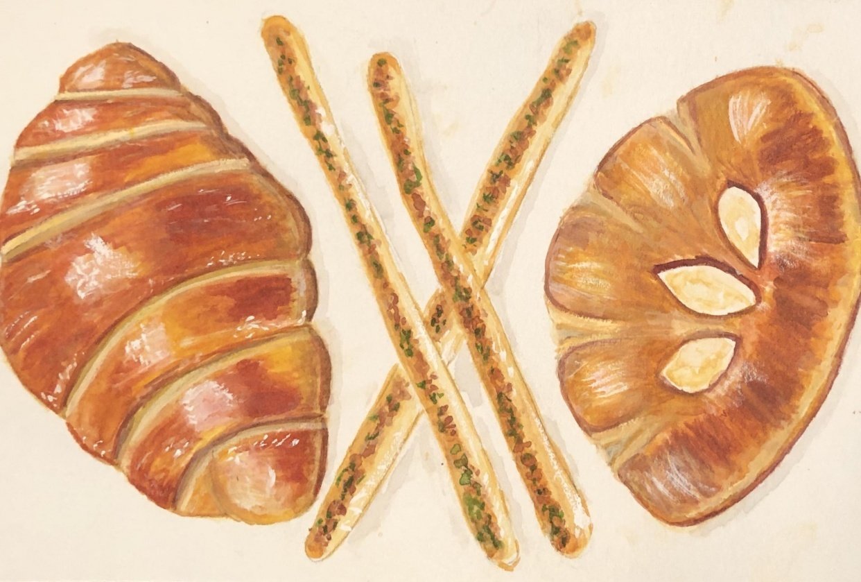 Watercolor Bread | Skillshare Student Project