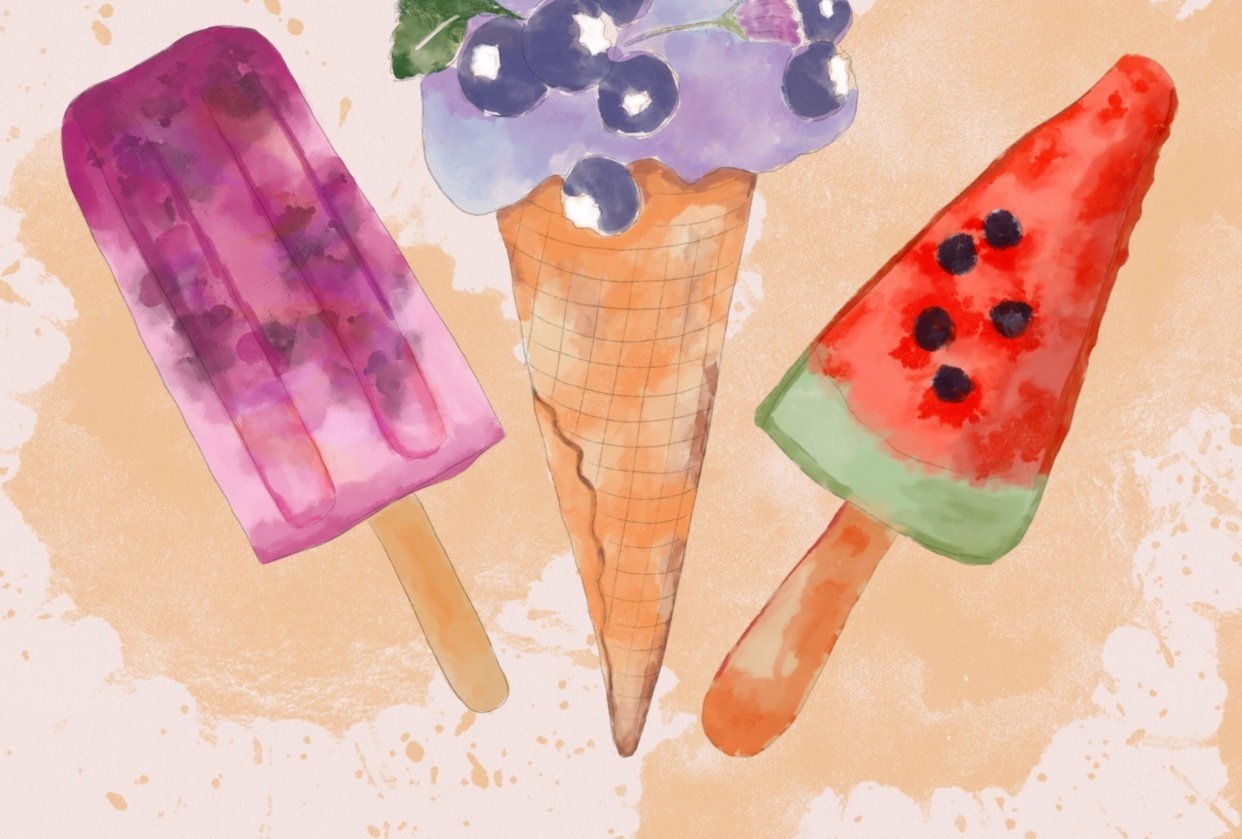Watercolor icecream | Skillshare Student Project