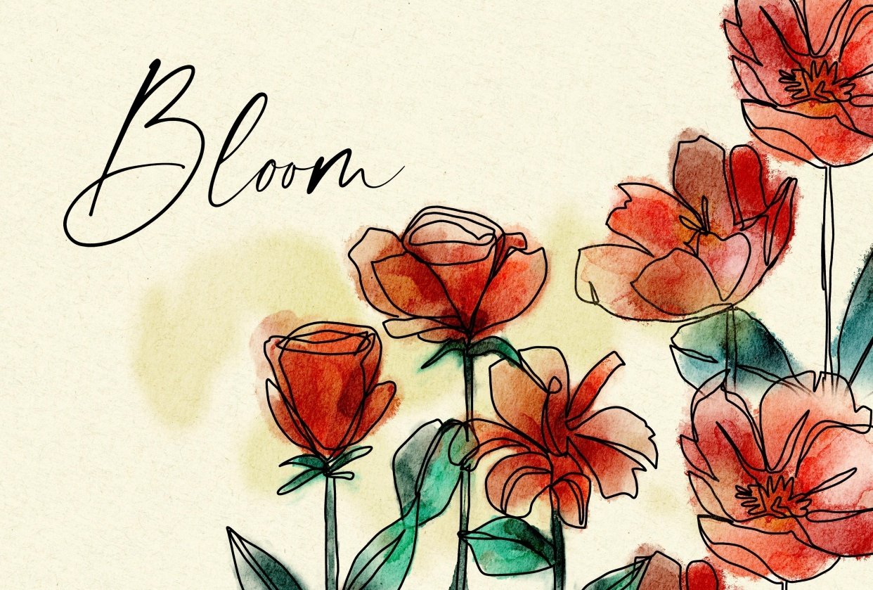 Continuous Line Floral Art in Procreate | Skillshare Student Project