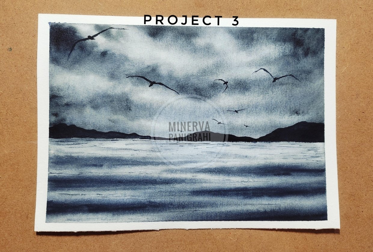 WATERCOLOR CLOUDY SKIES | Skillshare Student Project