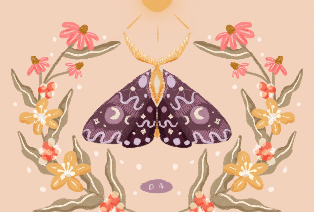 Magical moth by Dian | Skillshare Student Project
