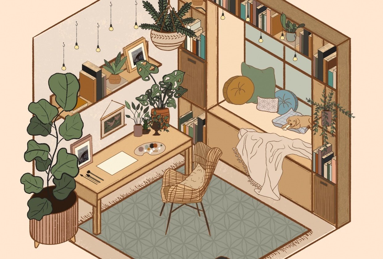 Little cozy office | Skillshare Student Project