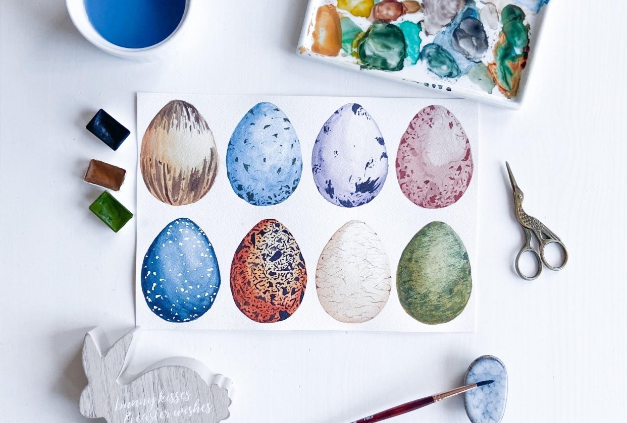 Textured eggs | Skillshare Student Project