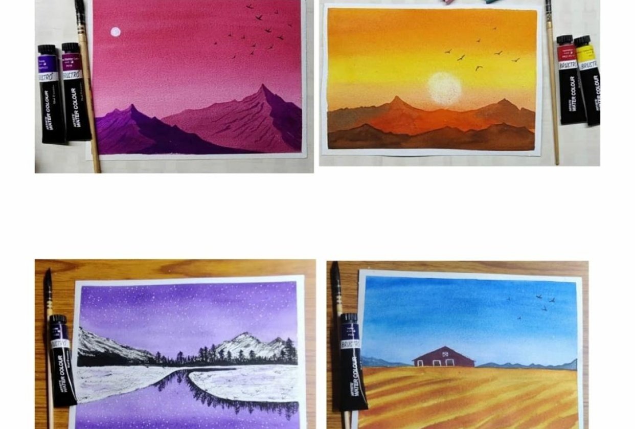 30 days landscape watercolor challenge | Skillshare Student Project