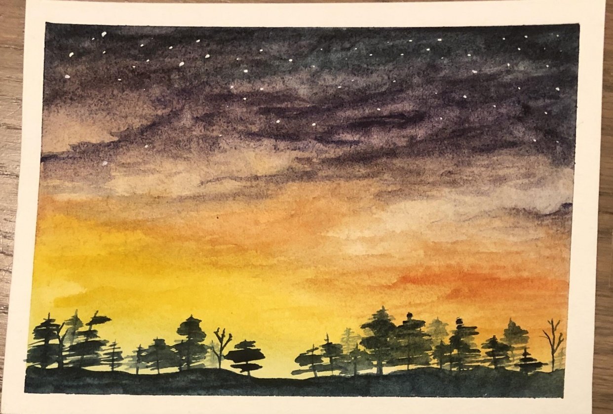 Starry sunset | Skillshare Student Project