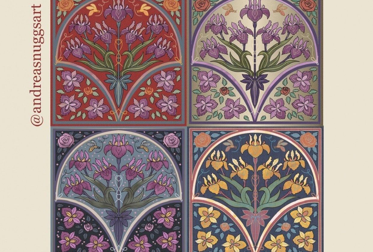 Nouveau Art Design in Color variations | Skillshare Student Project