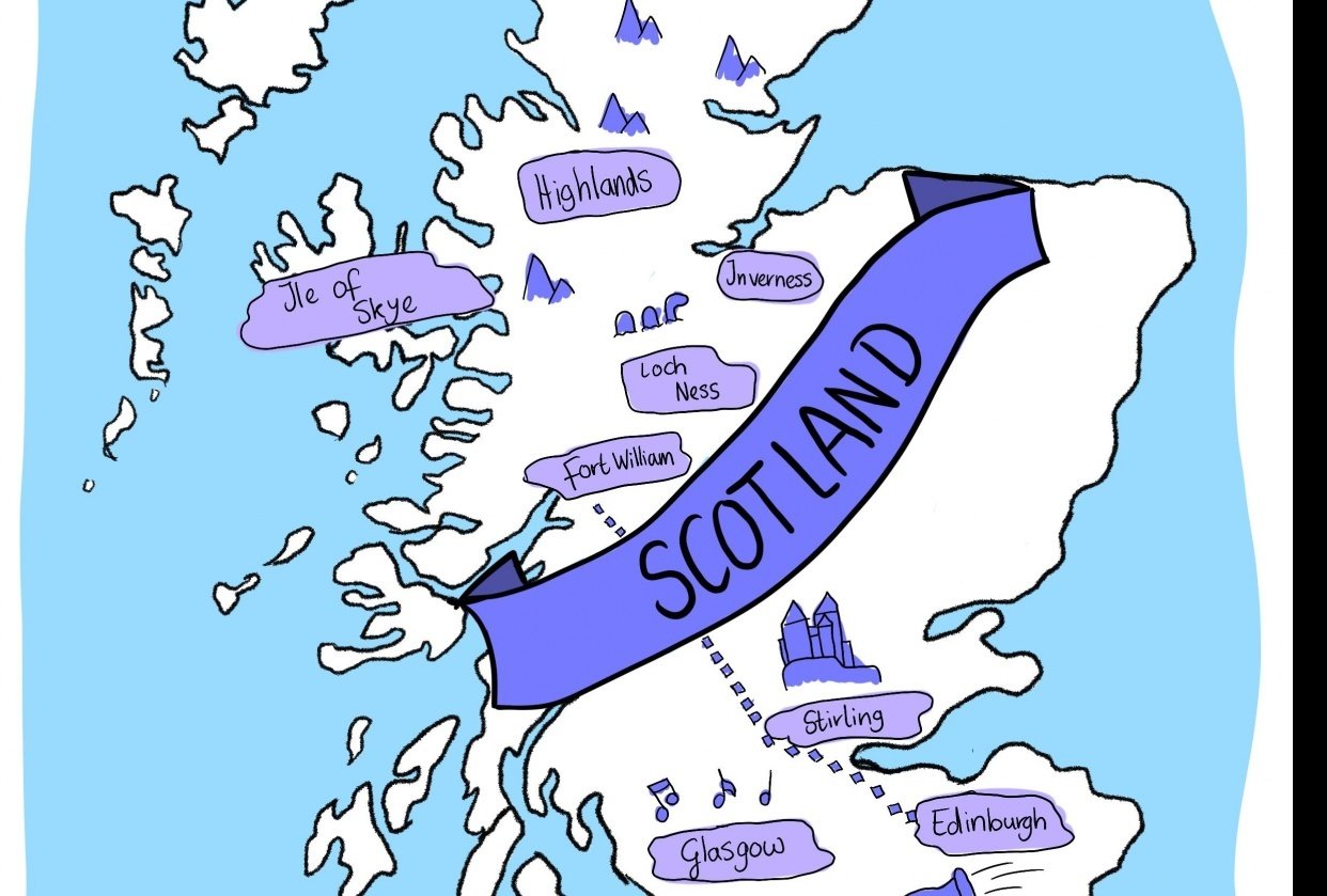 Scotland map | Skillshare Student Project