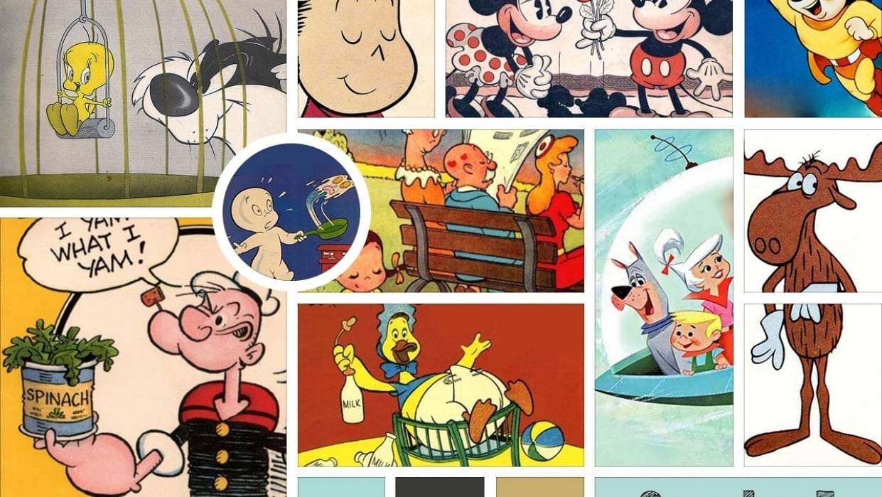 Mix Mood Board of Vintage Cartoons | Skillshare Student Project