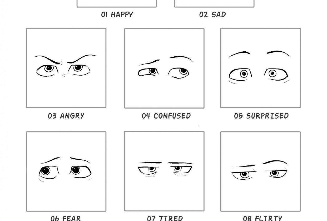 10 Expressions Sheet | Skillshare Student Project
