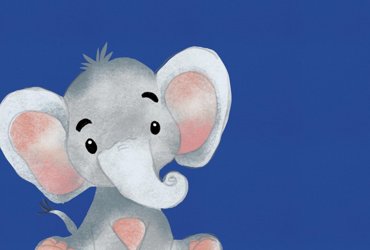 baby-elephant-created-using-the-selection-tool-in-procreate-skillshare-student-project