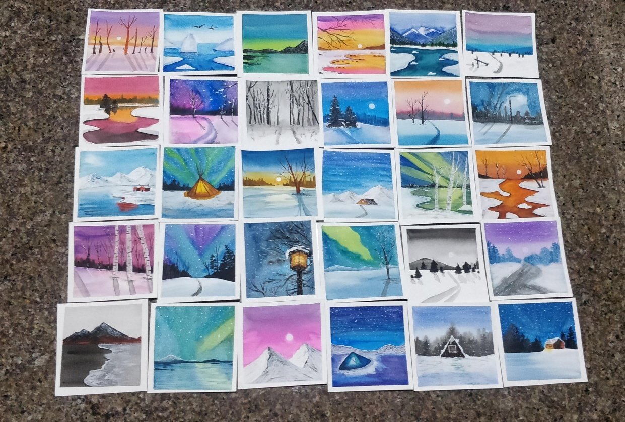 30 days watercolor challenge | Skillshare Student Project