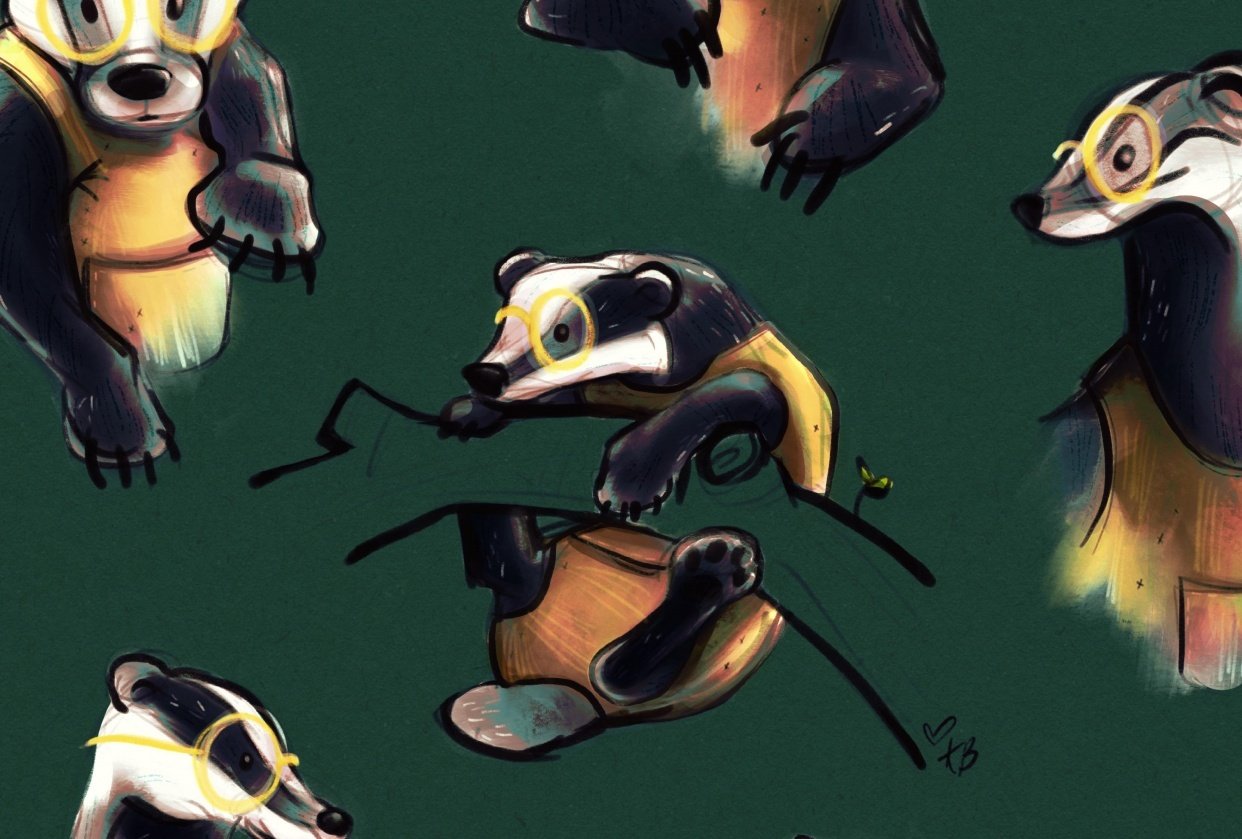 Badger character | Skillshare Student Project