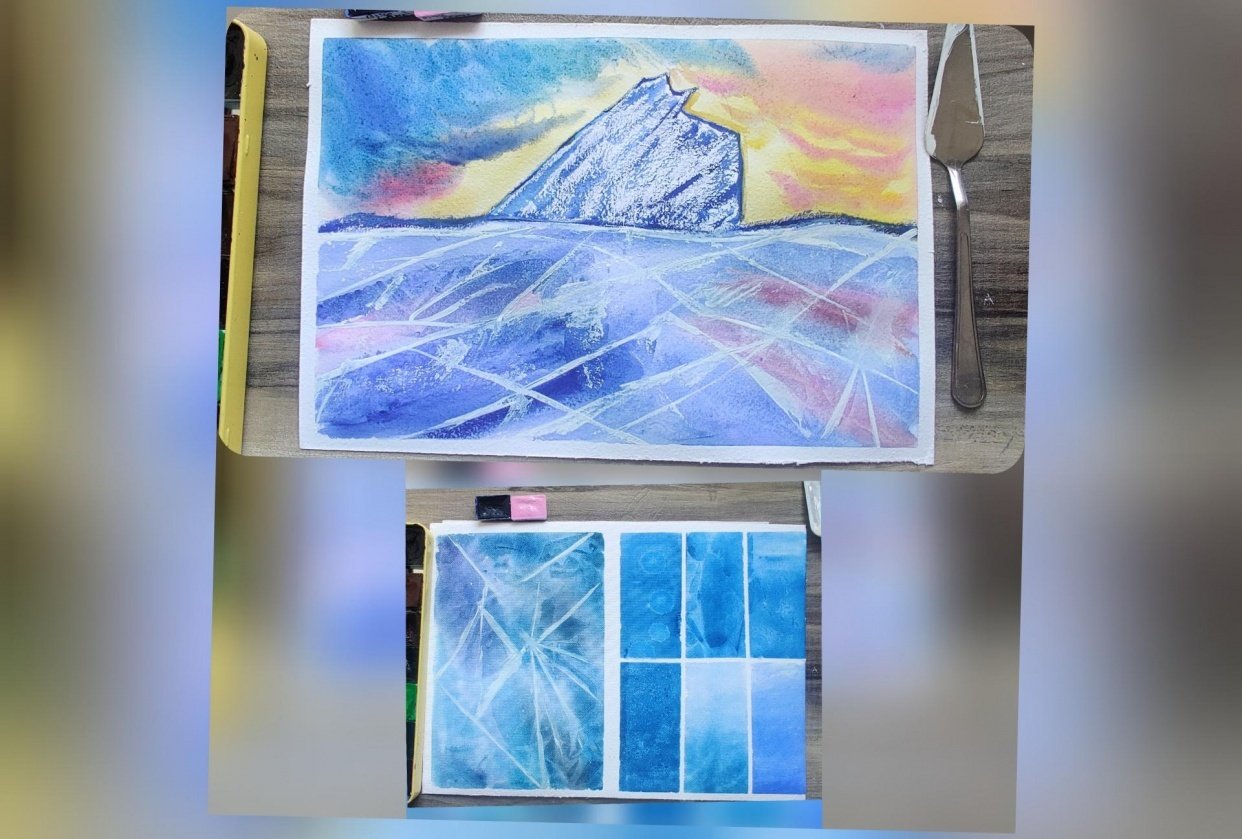 Watercolor Textures & Frozen Lakes | Skillshare Student Project
