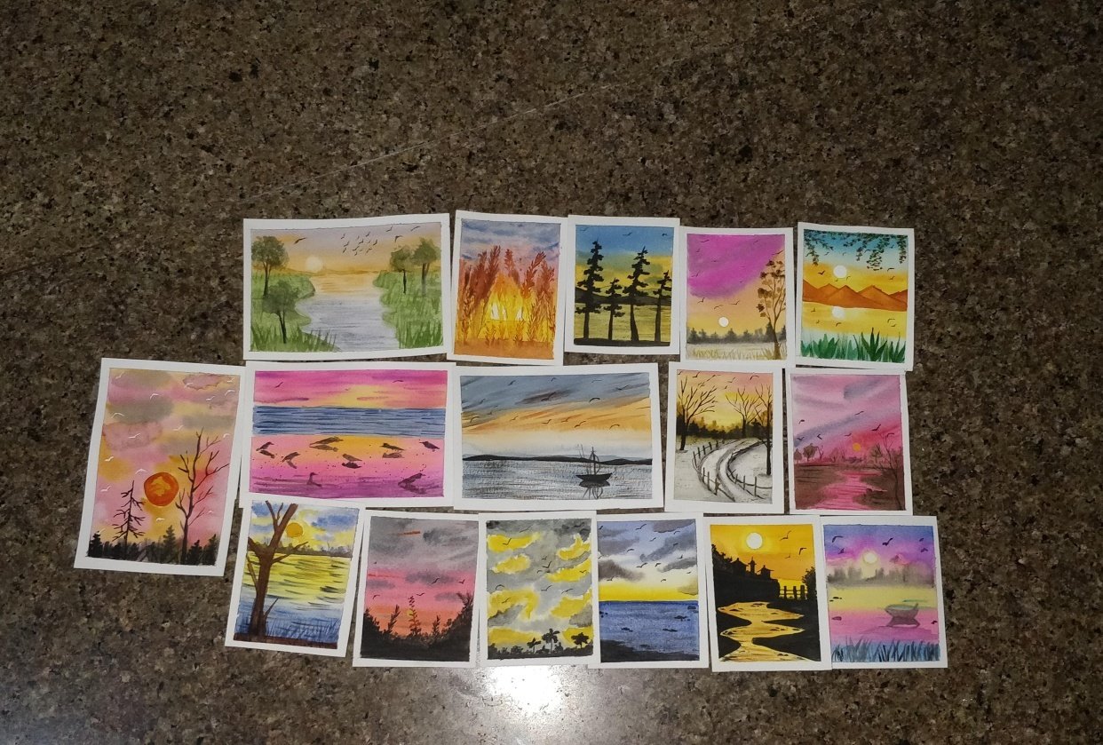 Sunrise and sunsets | Skillshare Student Project