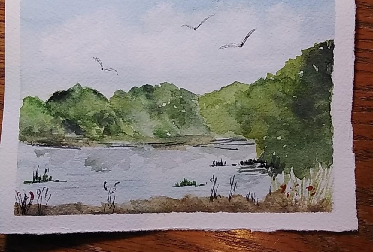 Watercolor landscape | Skillshare Student Project