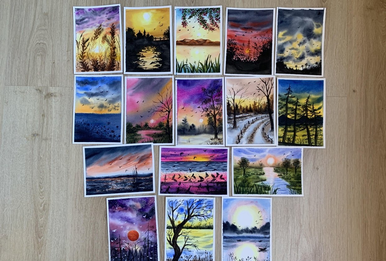 Sunrise and sunset landscapes | Skillshare Student Project