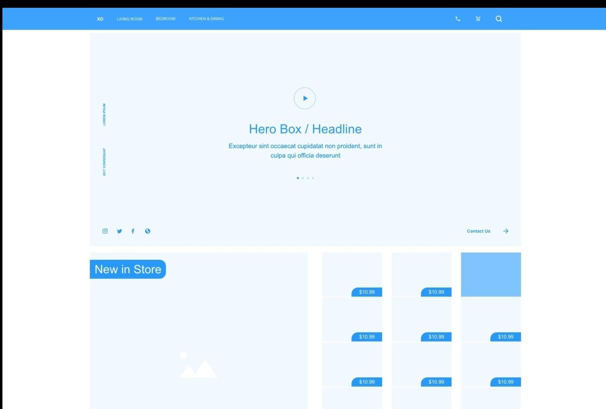 Project 1 & 2 - Wireframes (home / contact) & Prototype | Skillshare Student Project