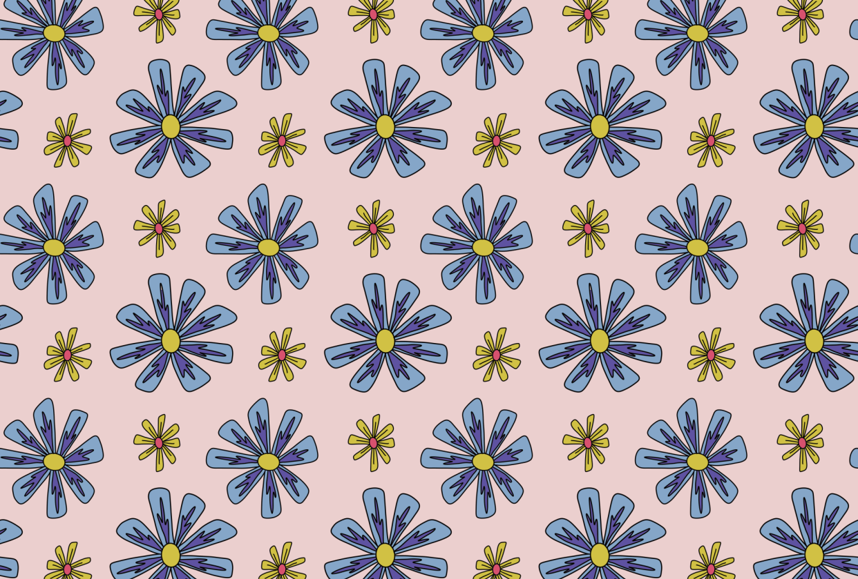 5 color palette flower pattern | Skillshare Student Project