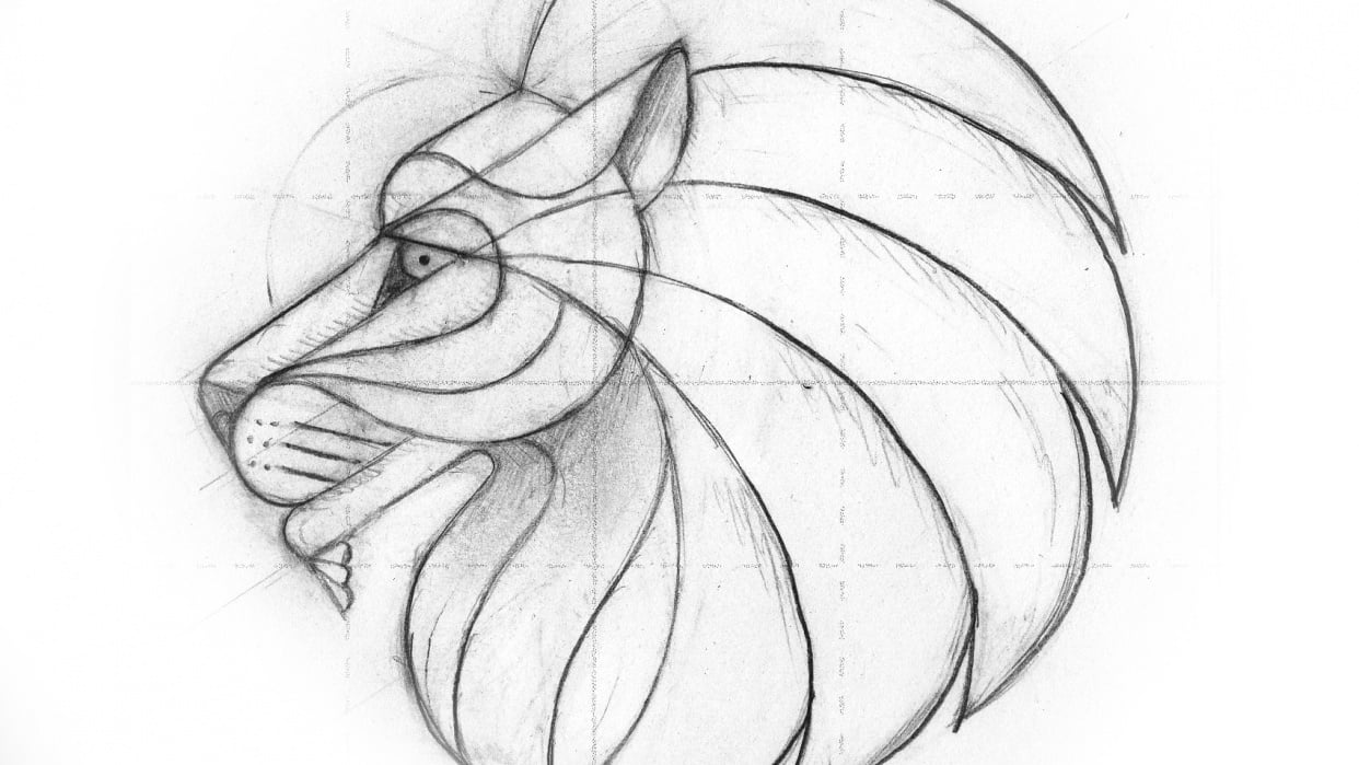 Lion - Geometric Profile | Skillshare Student Project
