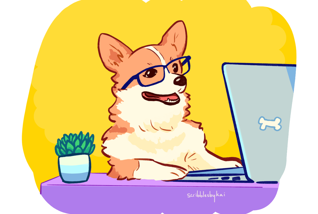 Office Corgi Drawing | Skillshare Student Project