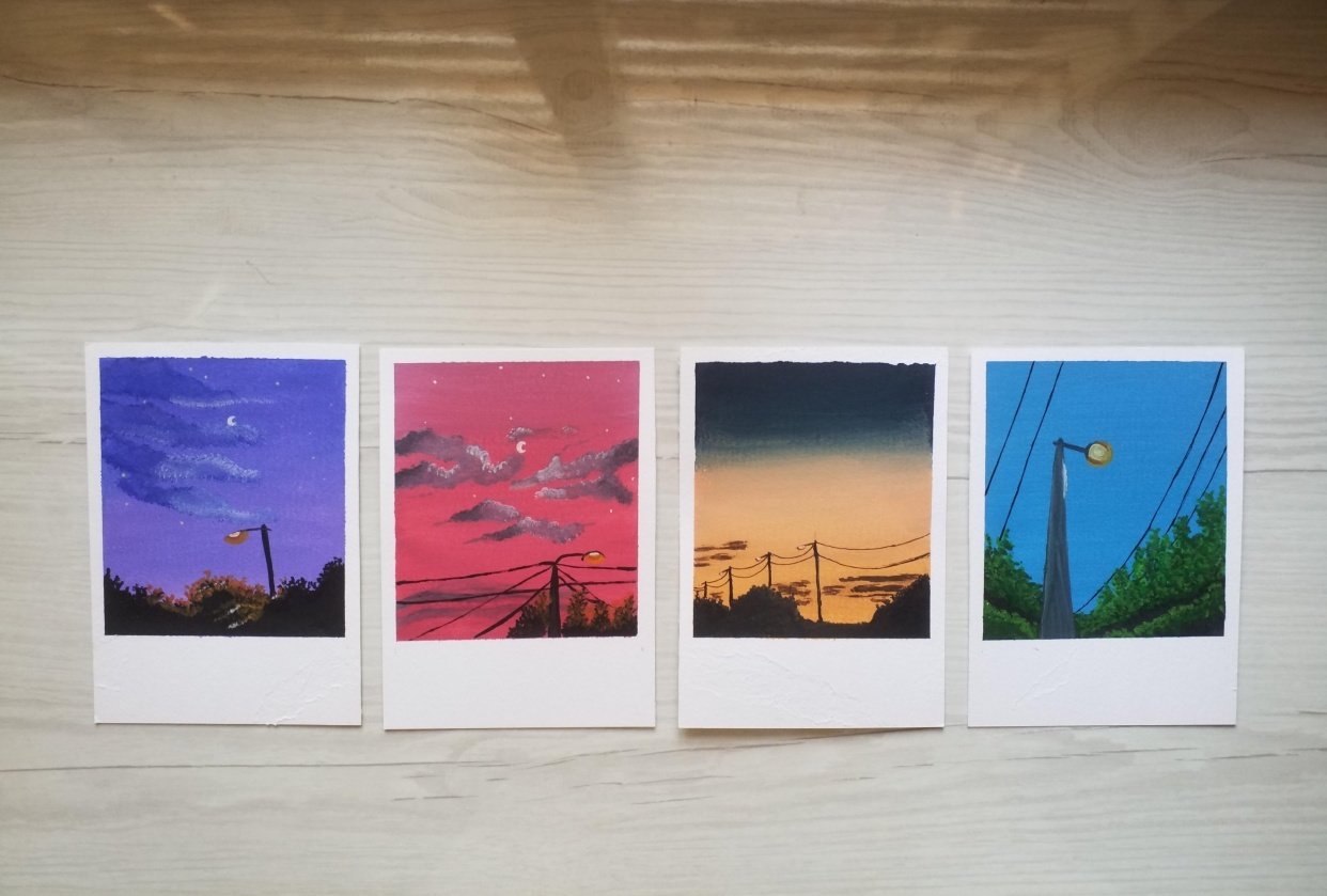 Mini polaroid paintings | Skillshare Student Project