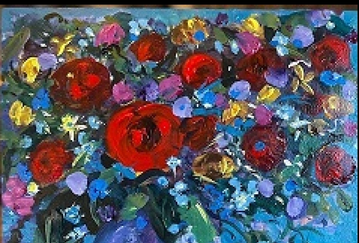 Paint Bold Loose Flowers in Acrylic Fast with Helen Norton | Skillshare Student Project