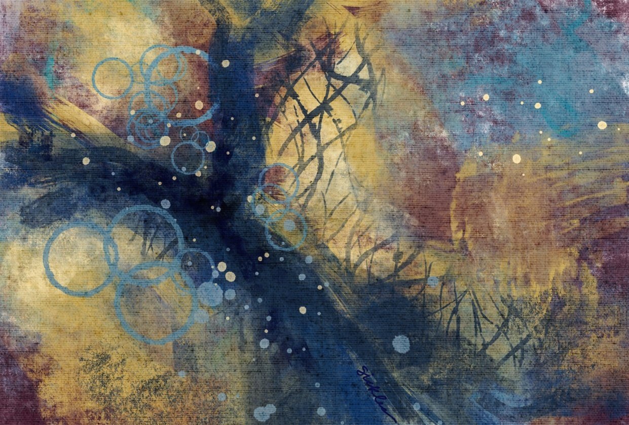 Moody abstract mixed media | Skillshare Student Project